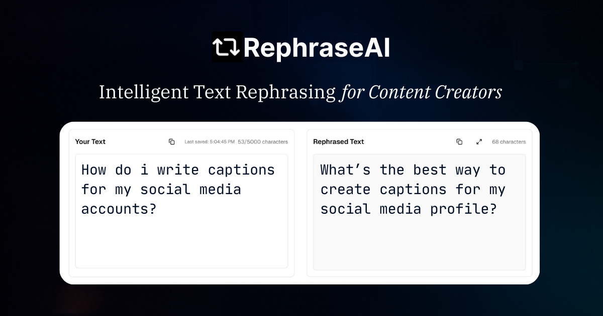 Rephrase AI | Find the Perfect Words, Every Time